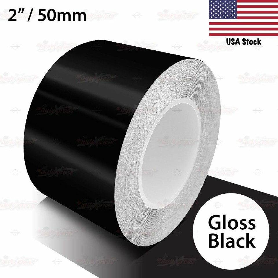 GLOSS BLACK Roll Vinyl Pinstriping Pin Stripe Car Motorcycle Tape Decal ...