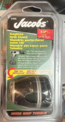 JACOBS KEYLESS DRILL CHUCK 1/2-20 MOUNT 31043/BRAND NEW | eBay