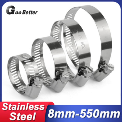 Stainless Steel Hose Clips 304ss Pipe Clamps Worm Drive Size 8mm-550mm ...