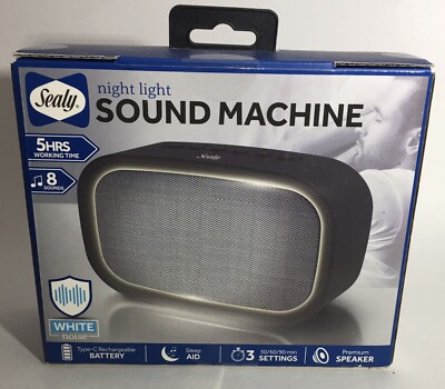 WHITE NOISE SEALY NIGHT LIGHT SOUND MACHINE WHITE NOISE 8 SOUNDS ...