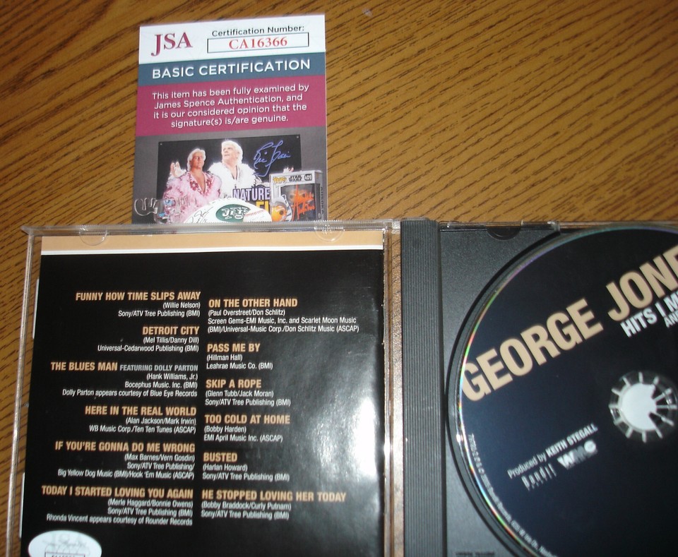 REDUCED! GEORGE JONES AUTOGRAPH CD (JSA) Hits I Missed And One... 2005 ...