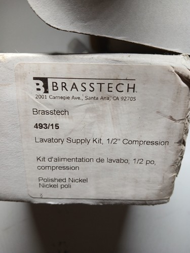 Brasstech - Lavatory Supply Kit , 1/2" Compression - Polished Nickel ...