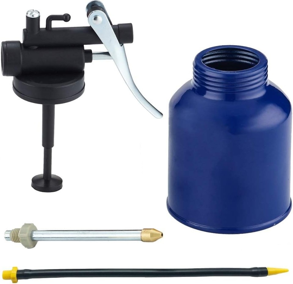 Oil Can Pump Heavy Duty Pistol Type Oiler with Metl & Flexible Spout ...