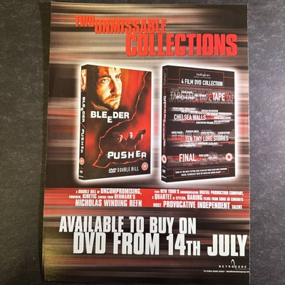 2003 • BLEEDER & PUSHER • Rare UK print ad • 8.5 X 12 MOVIE Poster ADV ...