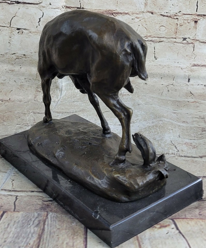Mountain Lodge Ski Chalet Art Elk Deer Stag Buck Hunter Bronze Marble ...