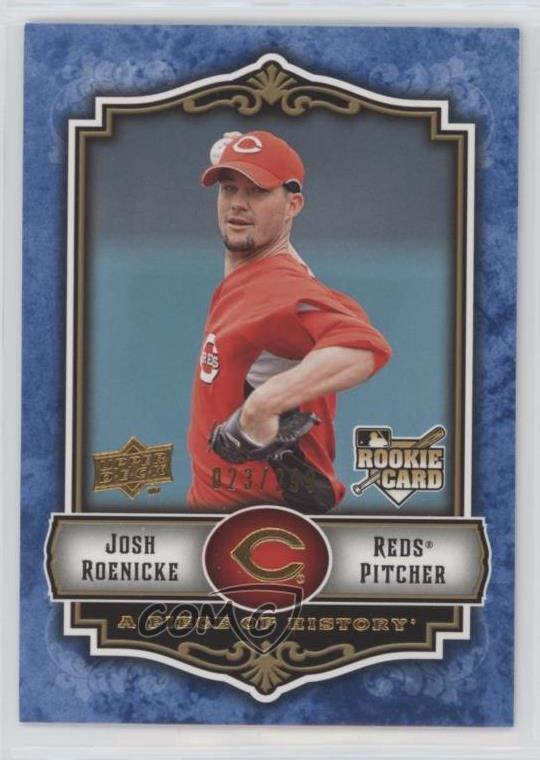 2009 Upper Deck A Piece of History Blue /299 Josh Roenicke #103 Rookie ...