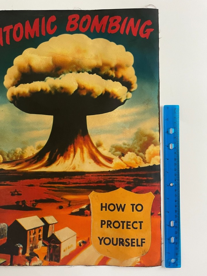 Atomic Bomb Poster 1950s Warning Posters Atom Blast Print Aged ...