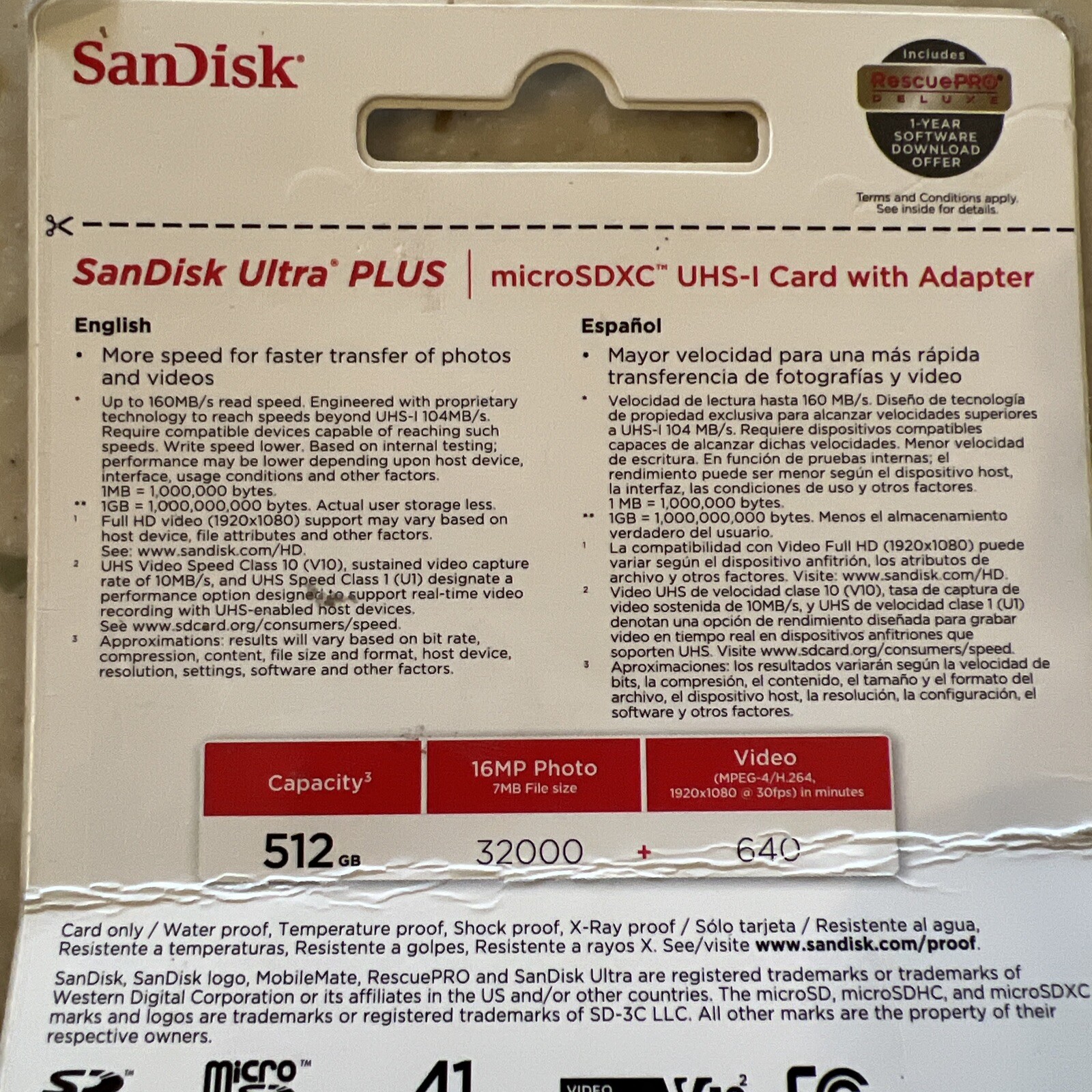 SanDisk - Ultra PLUS 512GB microSDXC UHS-I Memory Card 160 mb/s | eBay