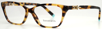 TIFFANY & CO TF2229 8064 Yellow Havana Womens Eyeglasses 55-15-140 B:37 ...