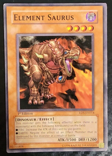 Yu-Gi-Oh - Trading Card - Effect Monster - Element Saurus - RDS-EN014 ...
