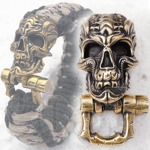 CooB Buckle Lock Shackle Biomechanics Skull Paracord Bracelet Bead ...