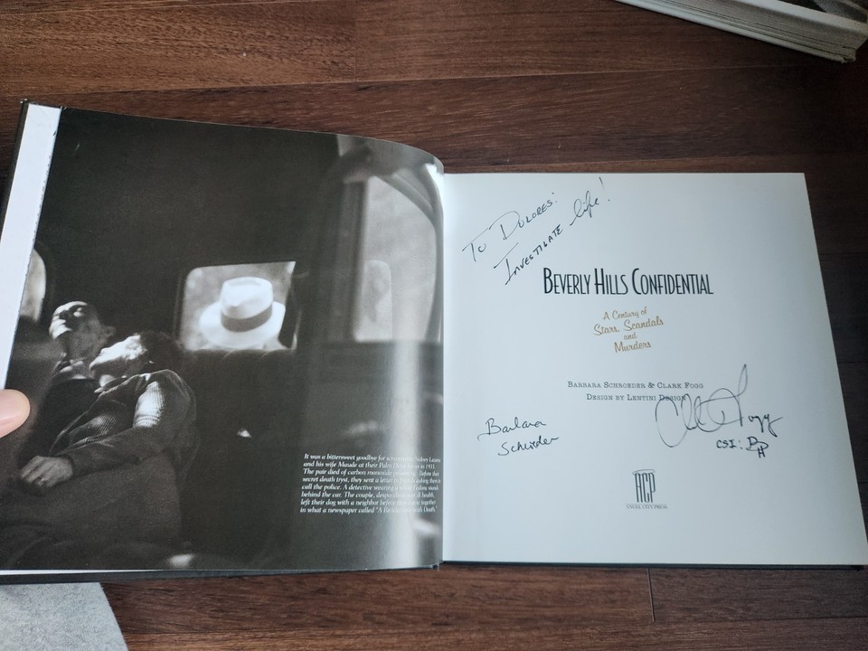 Barbara Schroder Clark Fogg SIGNED Beverly Hills Confidential First ...
