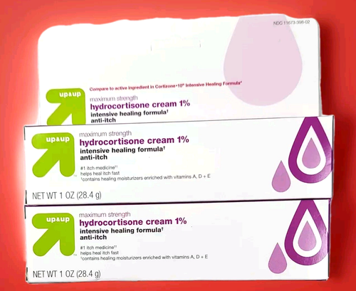 2 Pk Hydrocortisone Cream 1% Intensive Healing Formula Anti Itch 1oz ea ...