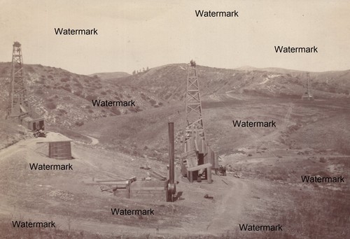 Antique 1900's Oil Rig Derrick Drilling & Gas Snapshot Photograph ...