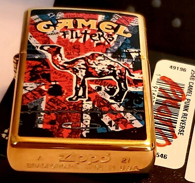ZIPPO PROTOTYPE CAMEL PUNK HP BRASS CZ 1024B LIMITED EDITION Union Jack ...