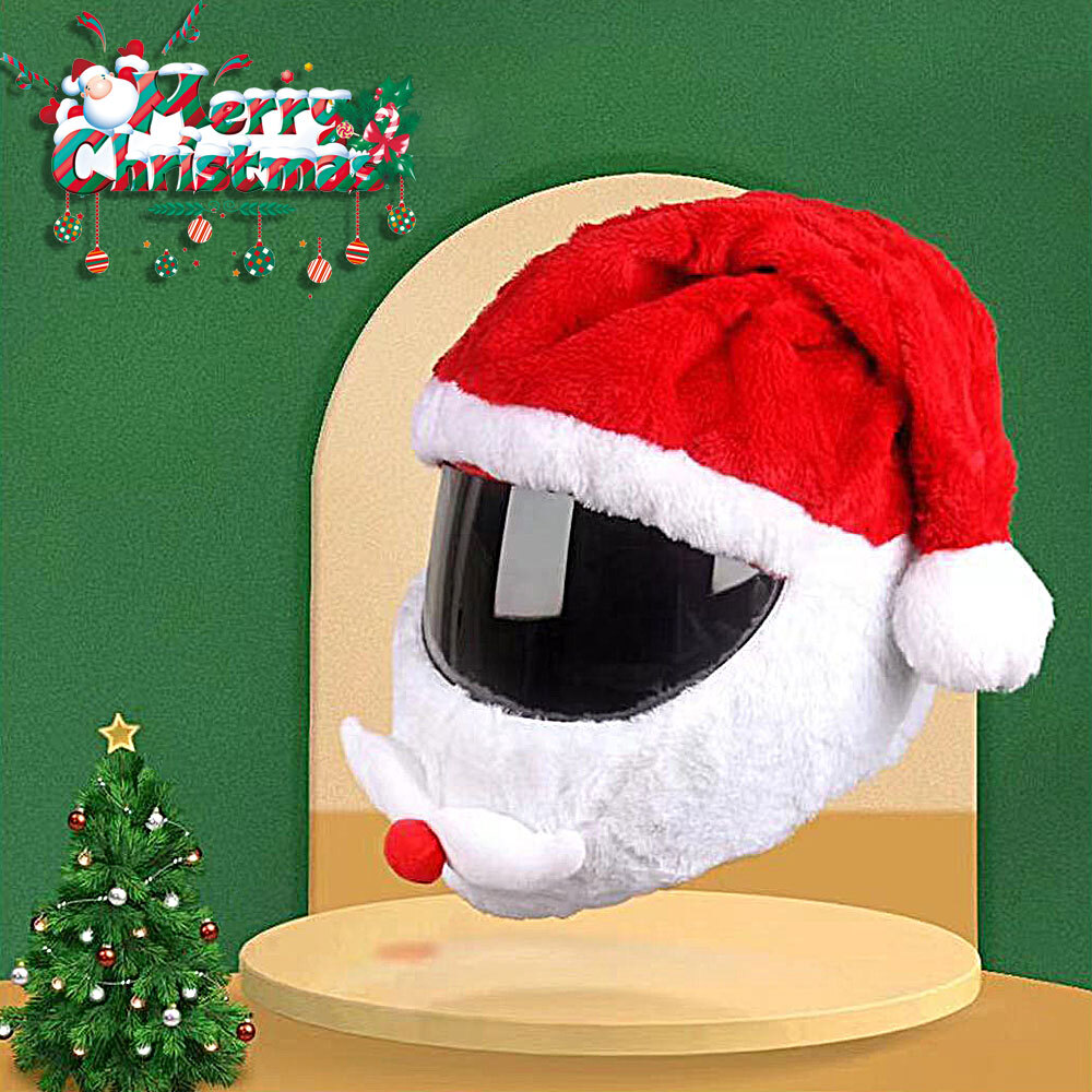 Christmas Helmet Cover Santa Claus hat For Motorcycle Motorbike Helmet ...