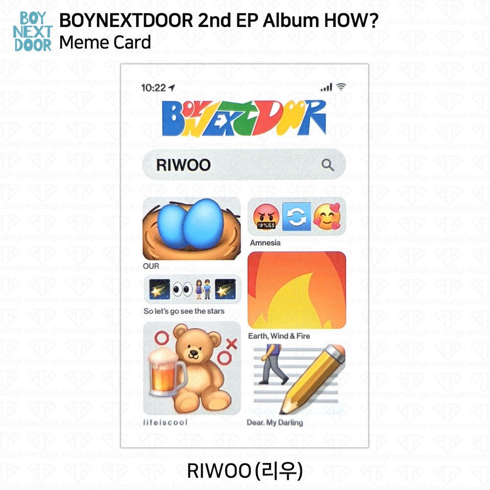 BOYNEXTDOOR 2nd EP Album HOW? Photocard Postcard Polaroid Meme Card ...