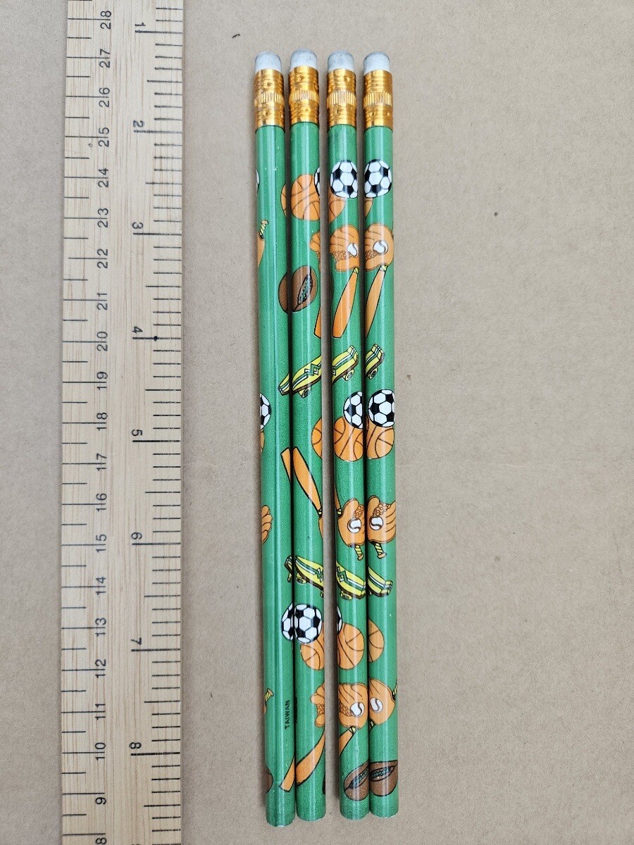 Vintage 1990s Sports Equipment Pencils Lot of 4 Pencils Baseball ...