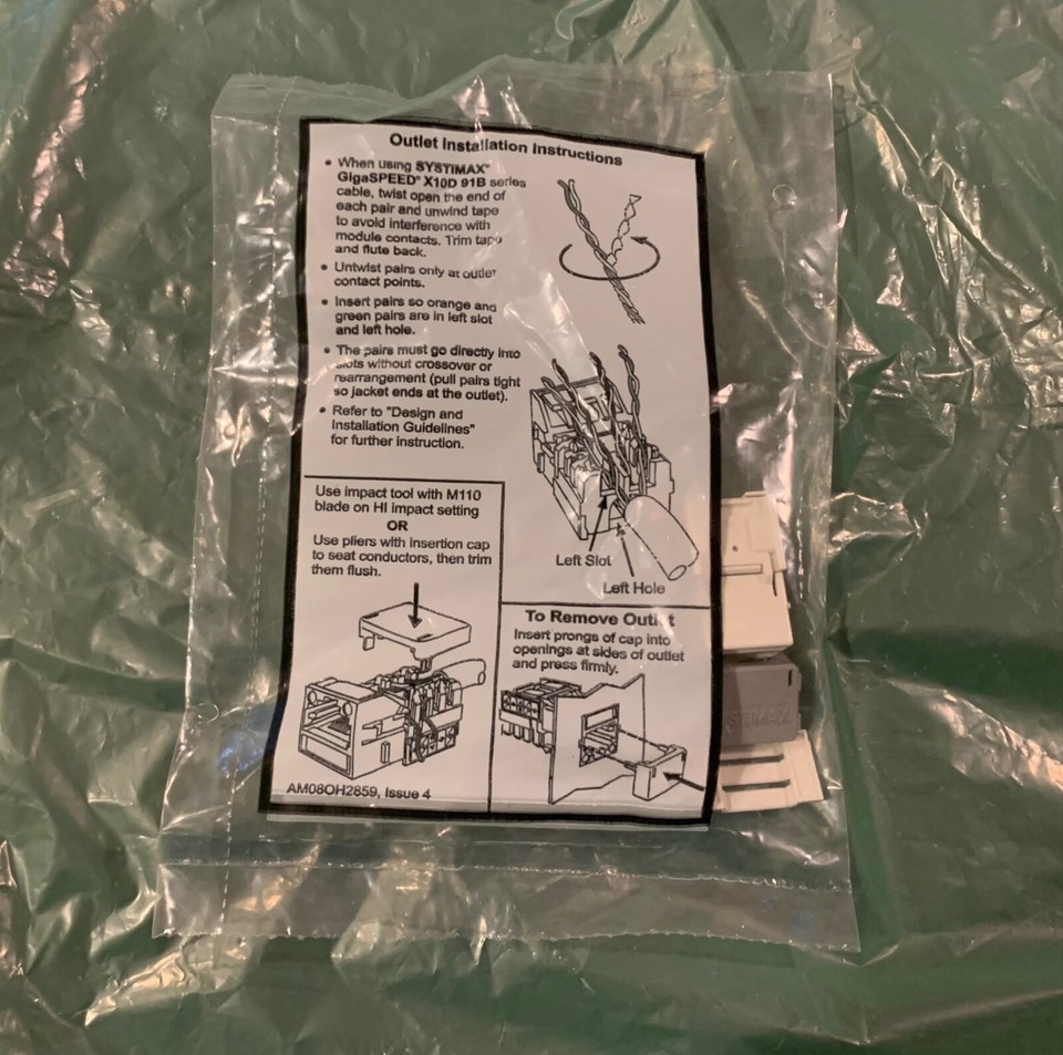 Commscope MGS600-262 White Outlet Jack 760092429 | eBay