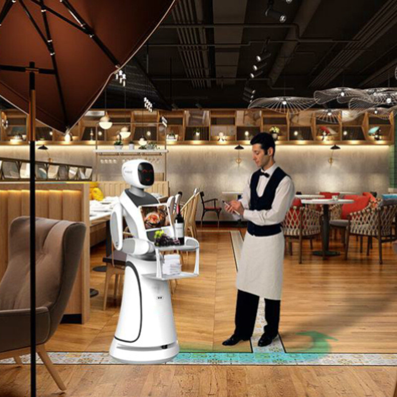 2025 New AI Humanoid Amy Intelligent Robot Hotel Passing Food ...