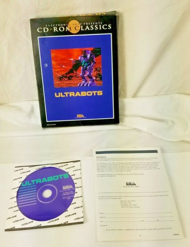 PC Ultrabots (1992) CD-Rom Electronic Arts EA Video Game Computer game ...