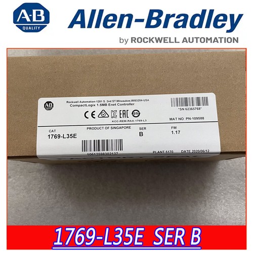 NEW Allen Bradley 1769-L35E SER B CompactLogix 1.5 MB ENet Controller ...