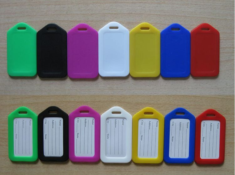 10 Travel Luggage Bag Tag Plastic Suitcase Baggage Office Name Address ...