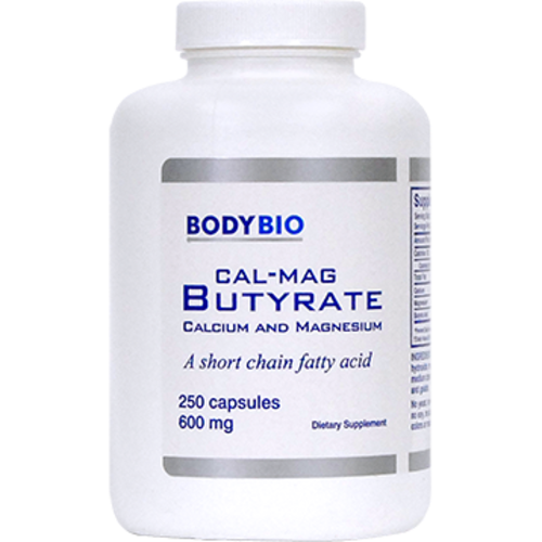 BodyBio - Cal-mag Butyrate Calcium and Magnesium 600mg 250 Capsules for ...
