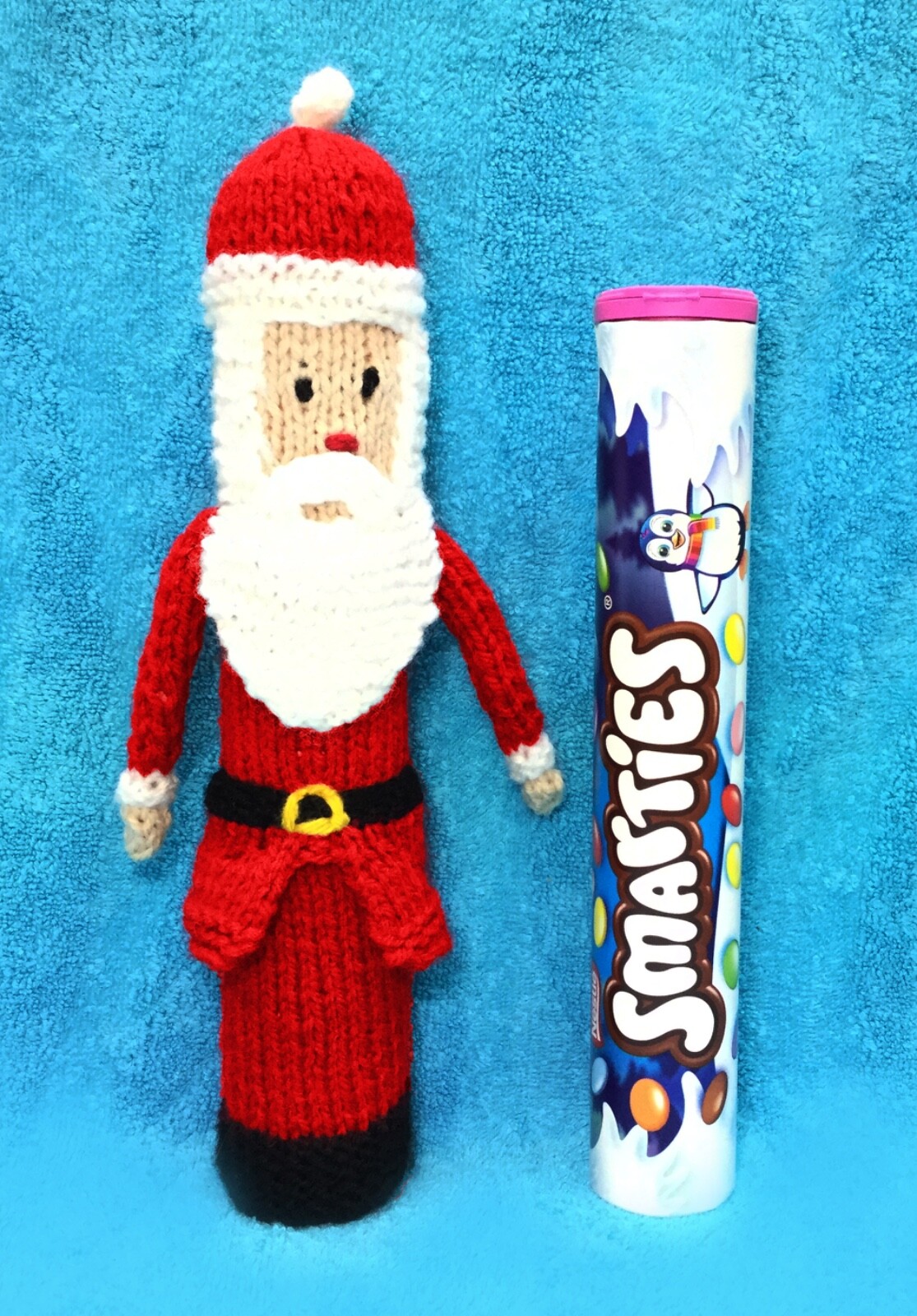 KNITTING PATTERN - Father Christmas Santa Smarties Sweet Holder 22 cms ...