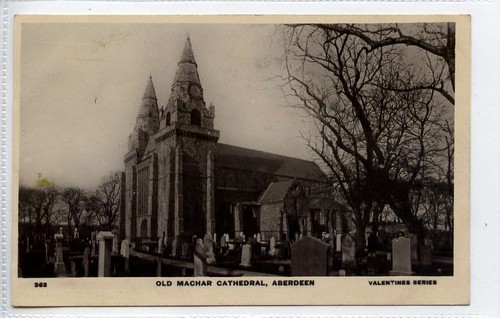 (La371-364) Real Photo of Old Machar Cathedral, ABERDEEN 1909 Used VG ...