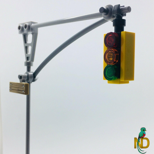 Traffic Light Post Made Of LEGO Overhead City Stoplight Road Sign | eBay