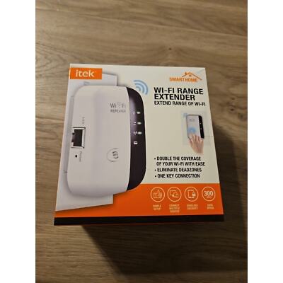 itek Smart Home Wi-Fi Range Extender Double Wi-Fi Coverage & Eliminate ...