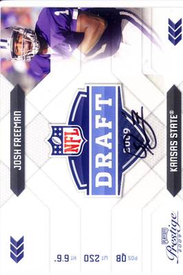 josh freeman rookie rc draft auto autograph kansas state ksu college ...