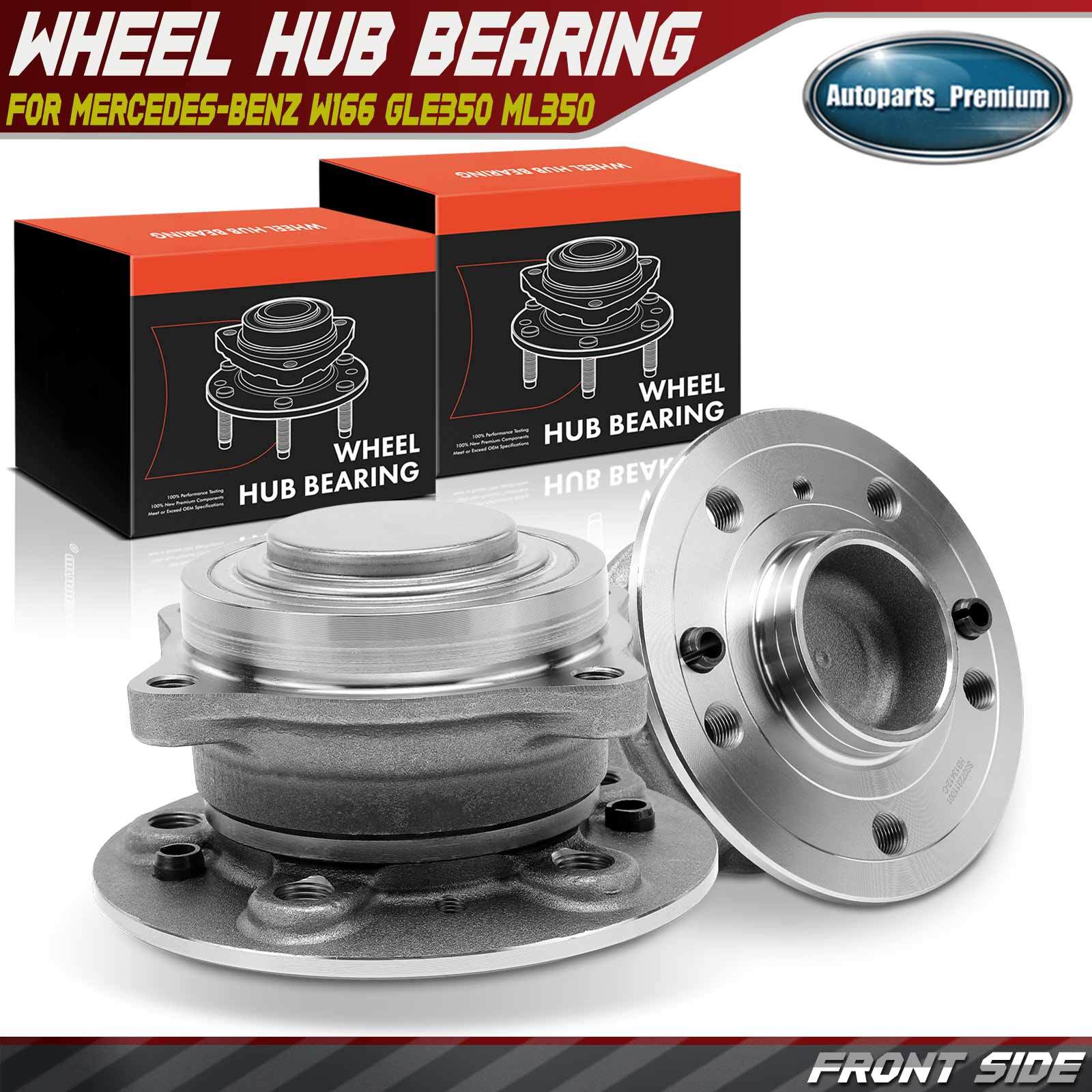 2x Front Wheel Bearing Hub Assembly w/ ABS for Mercedes-Benz GLE350 ...