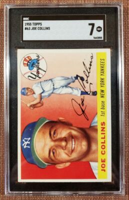 1955 Topps #63 Joe Collins New York Yankees Vintage Original Baseball ...