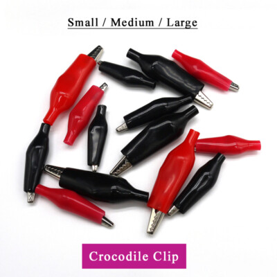 Insulated Crocodile Clips Alligator Clamps Electrical Battery ...