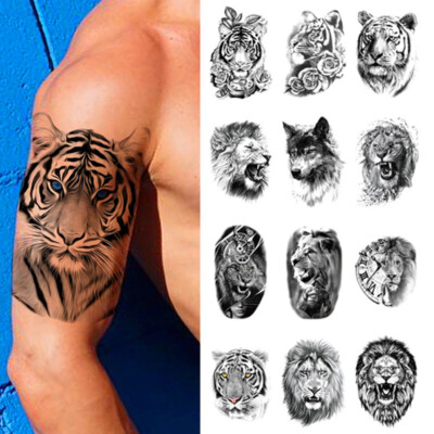 Large Temporary Body Art Arm Tattoo Sticker Sleeve Man Women Waterproof ...
