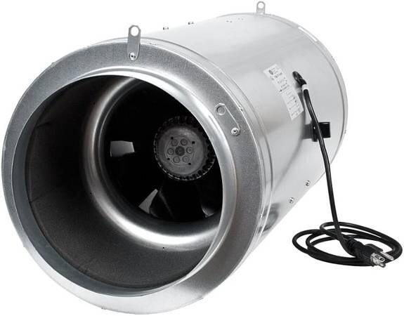 Can Fan Q Max 10" inline blower exhaust Fan w/ Muffler Silencer 3 Speed ...
