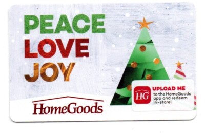 Homegoods Peace Love Joy Gift Card No $ Value Collectible | eBay