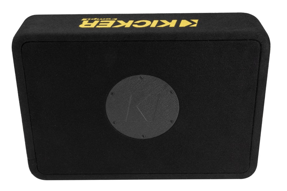 Kicker 50TCWC102 CompC 10" Subwoofer+Slim Shallow Sub Box Enclosure ...