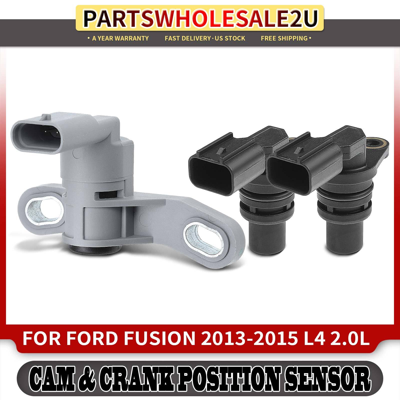 2x Camshaft & 1x Crankshaft Position Sensor for Ford Fusion 2013-2015 2 ...