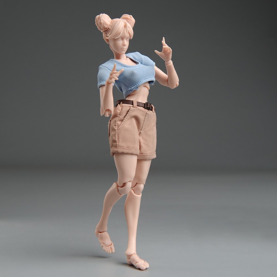S Romankey 1/12 Scale Female Action Figure Joint Body & Head Soldier ...
