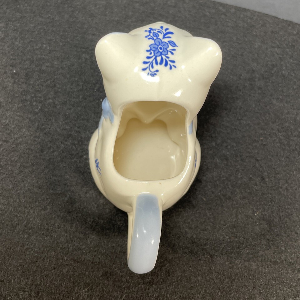 Delft Blue Holland Windmill Cat Creamer Pitcher Hand Painted Vintage ...