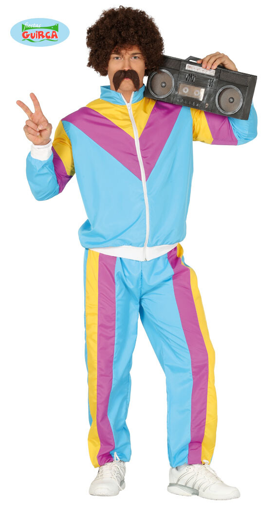 Mens 1980s Scouser Shell Suit Fancy Dress Costume Stag Party 80s Shell ...