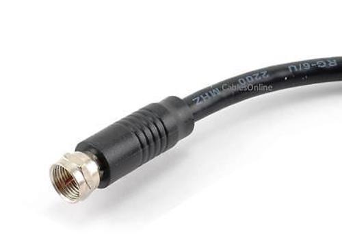 50ft RG6 F-Type Connector Male to Male Black Coaxial Cable ...