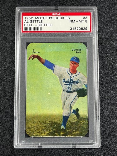 AL GETTLE (GETTEL) PSA 8 1952 MOTHER'S COOKIES PACIFIC COAST #3 POP 2 ...