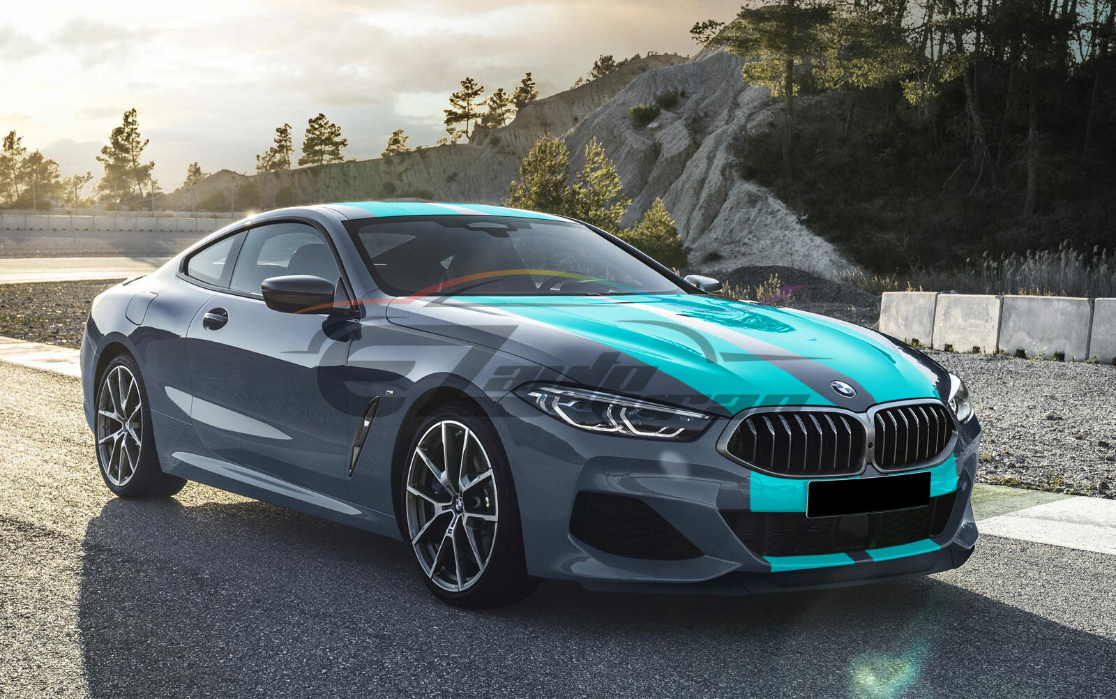 Matte Color Racing Stripes Vinyl Wrap Decals Sticker For BMW Stripe ...