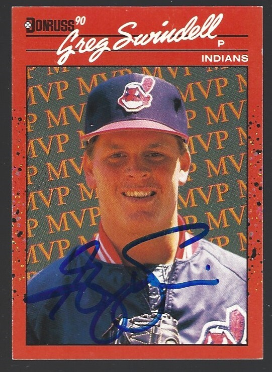 1990 Donruss Baseball Bonus MVPs #BC-24 Greg Swindell IP autograph ...