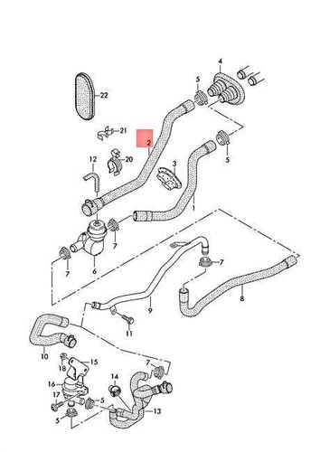 Genuine AUDI Q5 8RB Coolant Hose 8R0819373F | eBay