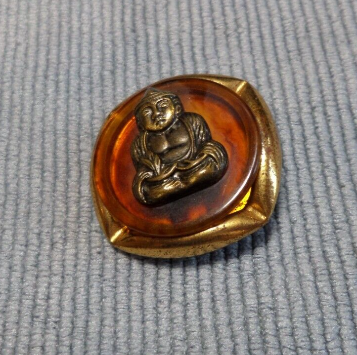Vintage Metal & Bakelite Picture Button BUDDHA | eBay